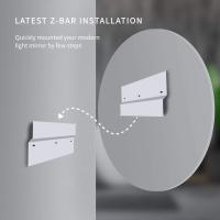 China Luxury Silver Lenses Touch Screen Wall Mirror With LED Lights And Defogger for sale