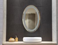 China Versatile Large Round Mirror With Lights Frameless Space Saving Stylish for sale