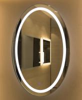 China Versatile Large Round Mirror With Lights Frameless Space Saving Stylish for sale