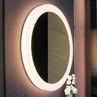 China Hotel Bathroom Accessories LED Smart Round Mirror with Touch Switch and 120pcs LED for sale