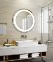 China Hotel Bathroom Accessories LED Smart Round Mirror with Touch Switch and 120pcs LED for sale