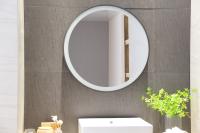 China Hotel Bathroom Accessories LED Smart Round Mirror with Touch Switch and 120pcs LED for sale