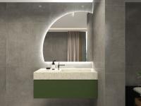 China Customized Size Intelligent Wall Mounted LED Backlit Vanity Mirror for Hotel Bathrooms for sale