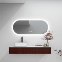 China Customized Size Intelligent Wall Mounted LED Backlit Vanity Mirror for Hotel Bathrooms for sale