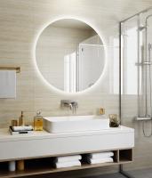 China Customized Size Intelligent Wall Mounted LED Backlit Vanity Mirror for Hotel Bathrooms for sale