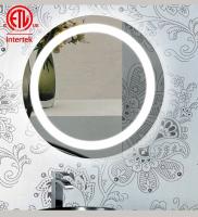 China Long Lasting Bathroom Mirror With Lights Aesthetic Round Illuminated Bathroom Mirror for sale