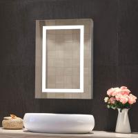 China Aluminium LED Light Wall Decor Bathroom Mirror Cabinet with Touch Sensor and LED Clock for sale