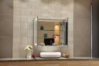 China Modern Luxury LED Illuminated Mirror Cabinet Rust Resistant Customized for sale