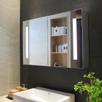 China Bathroom Storage Medicine Cabinet With Led Mirror Modern Surface Wall Mounted for sale