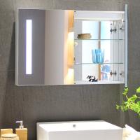 China Bathroom Storage Medicine Cabinet With Led Mirror Modern Surface Wall Mounted for sale