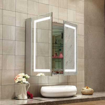 China Quanlity Assurance Aluminium Medicine Cabinet with LED Light Bulb and Mirrored Decoration for sale
