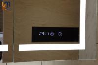 China Hotel Bathroom Lighted Mirror Cabinet Aluminum Mirrored Cabinets Medicine Cabinet for sale