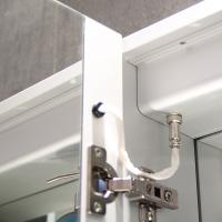 China IP44 Silver Grey Anodized Aluminium Body LED Mirrored Medicine Cabinet for Home Bathroom for sale
