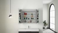 China Smart Makeup Bathroom Cabinet With Led Lights With Jewelry Storage for sale