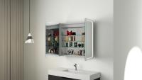 China Smart Makeup Bathroom Cabinet With Led Lights With Jewelry Storage for sale