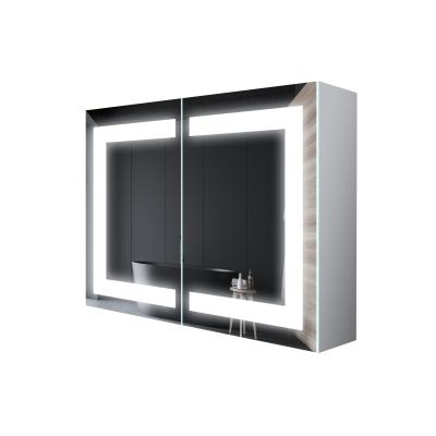 China Long Lasting Led Medicine Cabinet Mirror Fashionable Vanity Mirror Cabinet With Lights for sale