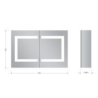 China Long Lasting Led Medicine Cabinet Mirror Fashionable Vanity Mirror Cabinet With Lights for sale