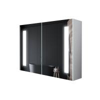 China Waterproof Lighted Mirror With Medicine Cabinet Safety Easy Installation for sale