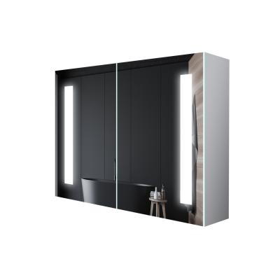 China Waterproof Lighted Mirror With Medicine Cabinet Safety Easy Installation for sale