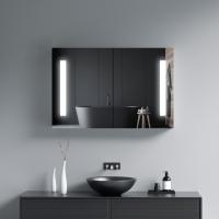 China Waterproof Lighted Mirror With Medicine Cabinet Safety Easy Installation for sale