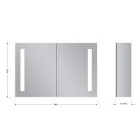 China Waterproof Lighted Mirror With Medicine Cabinet Safety Easy Installation for sale