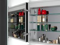 China Illuminated Bathroom Mirror Cabinet Modern Stylish With Lights For Home And Hotel for sale