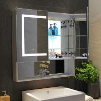 China Compact Led Medicine Cabinet Rustproof Bathroom Storage Mirror With Lights for sale