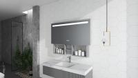 China Intelligent Led Medicine Cabinet Mirror Automatic Lift Light Up Medicine Cabinet Mirror for sale