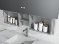 China Intelligent Led Medicine Cabinet Mirror Automatic Lift Light Up Medicine Cabinet Mirror for sale