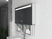 China Intelligent Led Medicine Cabinet Mirror Automatic Lift Light Up Medicine Cabinet Mirror for sale