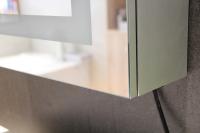 China Wall - Mounted Bathroom Cabinet With Led Mirror With Touch Switch For Hotel for sale
