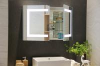 China Space Saving Aluminum Mirror Cabinet High Definition Compact Light Up Bathroom Mirror Cabinet for sale