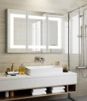 China Space Saving Aluminum Mirror Cabinet High Definition Compact Light Up Bathroom Mirror Cabinet for sale