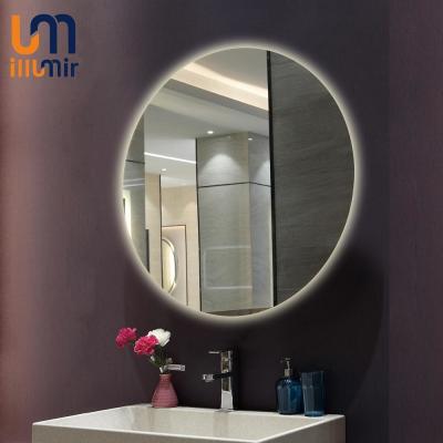 China Replaceable Round Backlit Bathroom Mirror Fog Resistant For Hospitality Industry for sale