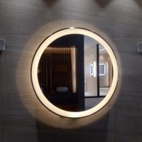 China Replaceable Round Backlit Bathroom Mirror Fog Resistant For Hospitality Industry for sale