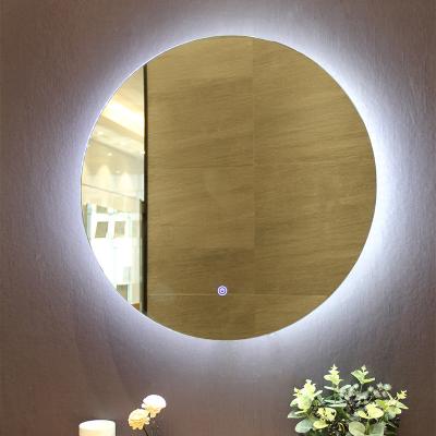 China High Output LED Custom Bathroom Mirrors Round LED Backlit Mirror With Defogger for sale