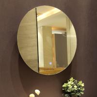 China High Output LED Custom Bathroom Mirrors Round LED Backlit Mirror With Defogger for sale