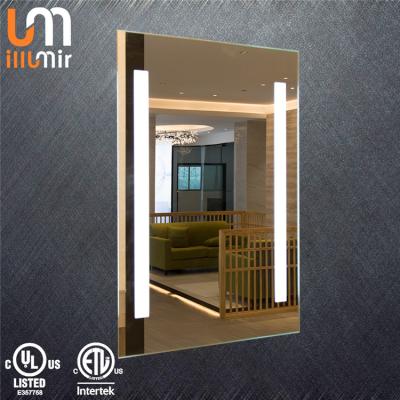 China Silver Smart Custom Bathroom Mirrors Waterproof Led Strip Vanity Mirror for sale