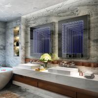 China Motion Sensor Switch LED Infinity Bathroom Mirror Easy Installation Customizable for sale