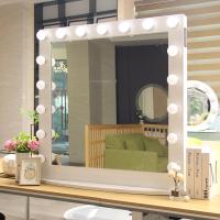 China Metal Frame Makeup Mirror With Lights Music Speaker Single Sided Square Light Up Mirror for sale