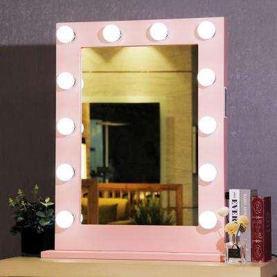 China Dimmable LED Lighted Makeup Mirror With Music Player And Adjustable Lights for sale
