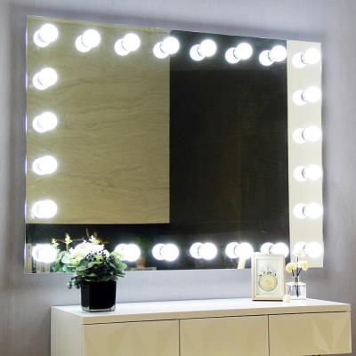 China G60 24pcs Bulbs Light Up Makeup Mirror High Definition For Wall Mounting for sale