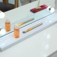 China Small LED Bulbs Makeup Mirror With Lights Luxury Tabletop Led Bathroom Vanity Mirror for sale