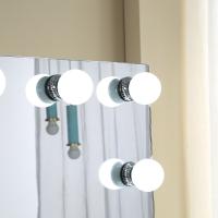 China Small LED Bulbs Makeup Mirror With Lights Luxury Tabletop Led Bathroom Vanity Mirror for sale