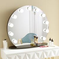 China Silver Finishing Makeup Mirror With LED Light Luxury Gold Customizable for sale