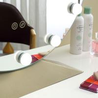 China Silver Finishing Makeup Mirror With LED Light Luxury Gold Customizable for sale