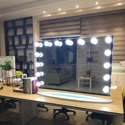 China Adjustable Makeup Vanity Mirror With Lights 24 Bulbs Aluminum Frame for sale