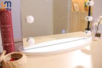China Adjustable Makeup Vanity Mirror With Lights 24 Bulbs Aluminum Frame for sale
