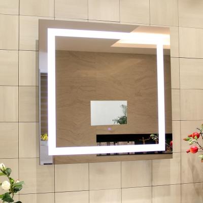 China Natural Warm Light Lighted Mirror TV Residential Led Bathroom Mirror With TV for sale