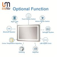 China Frameless Lighted Mirror TV Touch Screen Backlit Mirror With TV High Tech for sale